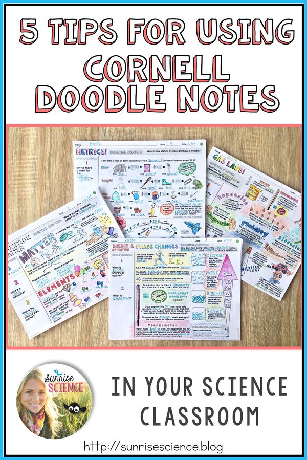 5 Tips for Using Cornell Doodle Notes in your Science Class ⋆ Sunrise ...