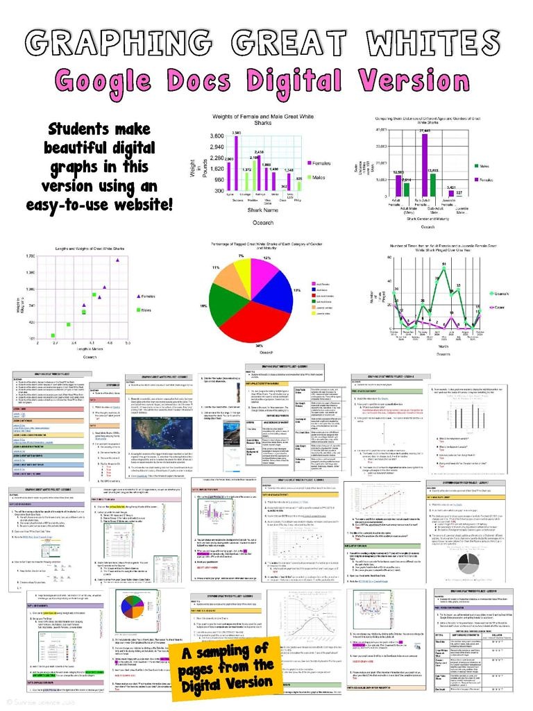 A Graphing Project Using Real Great White Shark Data ⋆ Sunrise Science